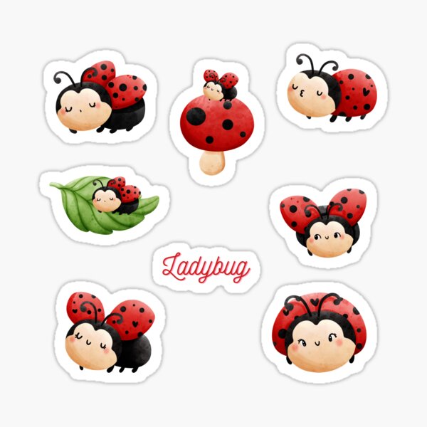"Ladybug sticker" Sticker for Sale by Happy1-2 | Redbubble