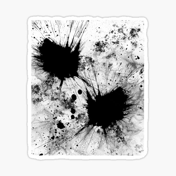 "Ink splatter black and white ink splatter design" Sticker for Sale by ...