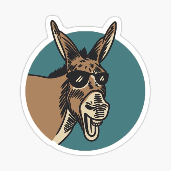"donkey design " Sticker for Sale by Store-Hassan | Redbubble
