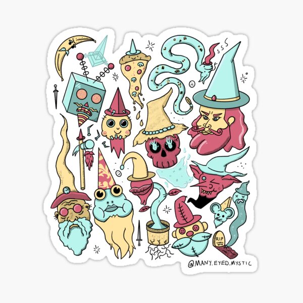 "Wiz-Biz" Sticker for Sale by manyeyedmystic | Redbubble