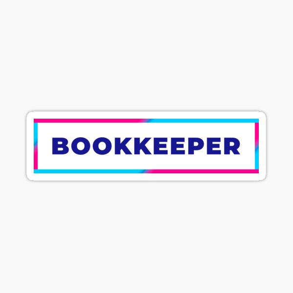 "Bookkeeper retro colorful frame" Sticker for Sale by SVPOD | Redbubble