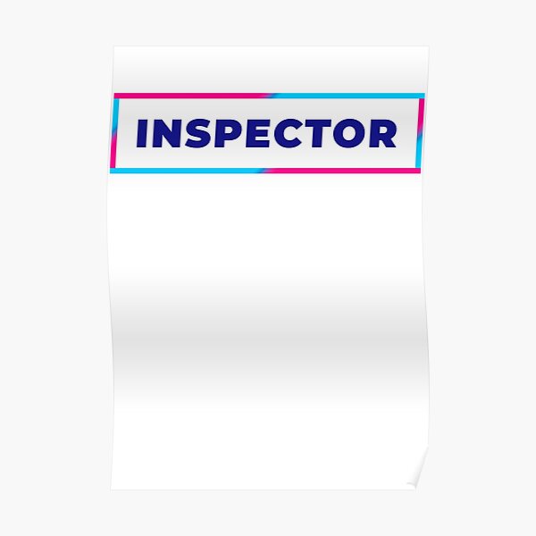 "Inspector retro colorful frame" Poster for Sale by SVPOD | Redbubble
