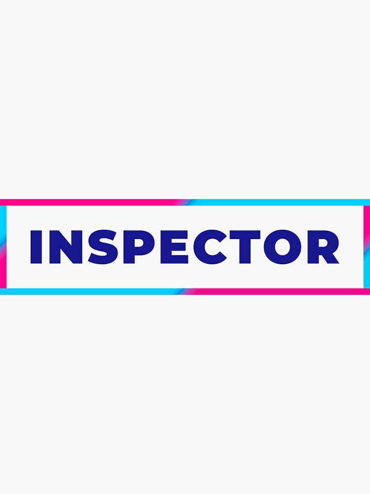 "Inspector retro colorful frame" Sticker for Sale by SVPOD | Redbubble