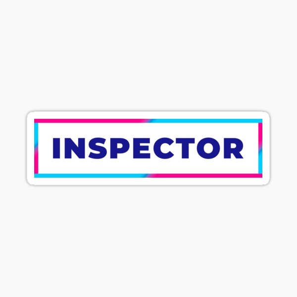 "Inspector retro colorful frame" Sticker for Sale by SVPOD | Redbubble