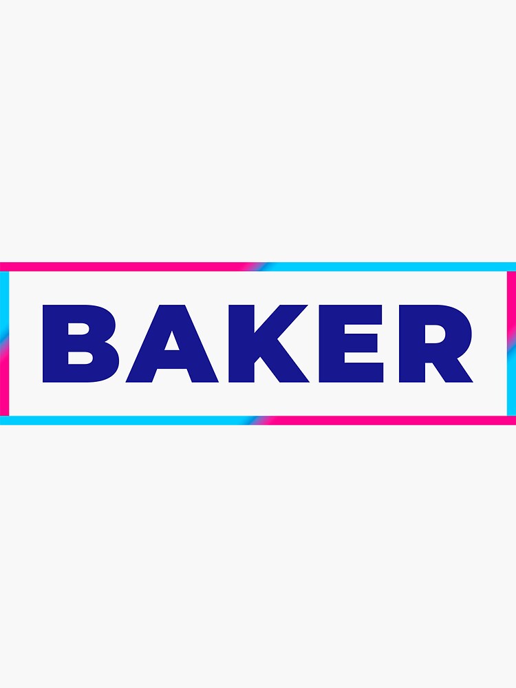 "Baker retro colorful frame" Sticker for Sale by SVPOD | Redbubble