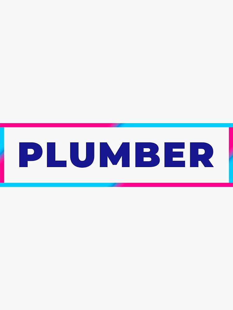 "Plumber retro colorful frame" Sticker for Sale by SVPOD | Redbubble