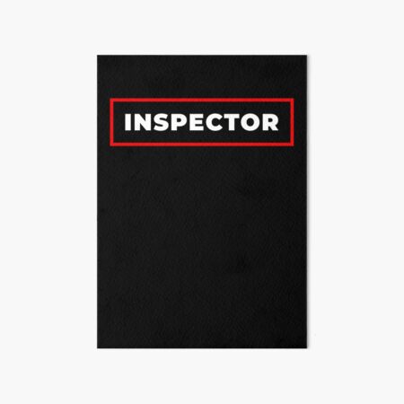 "Inspector red frame" Art Board Print for Sale by SVPOD | Redbubble