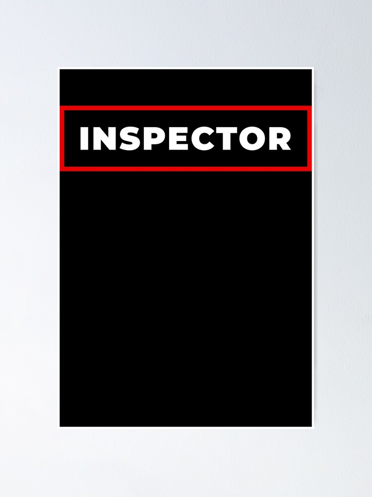 "Inspector red frame" Poster for Sale by SVPOD | Redbubble