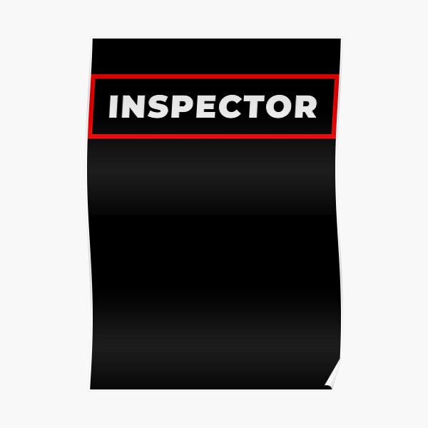 "Inspector red frame" Poster for Sale by SVPOD | Redbubble