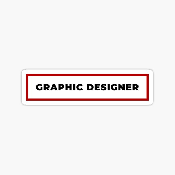 "Graphic Designer with red frame" Sticker for Sale by SVPOD | Redbubble