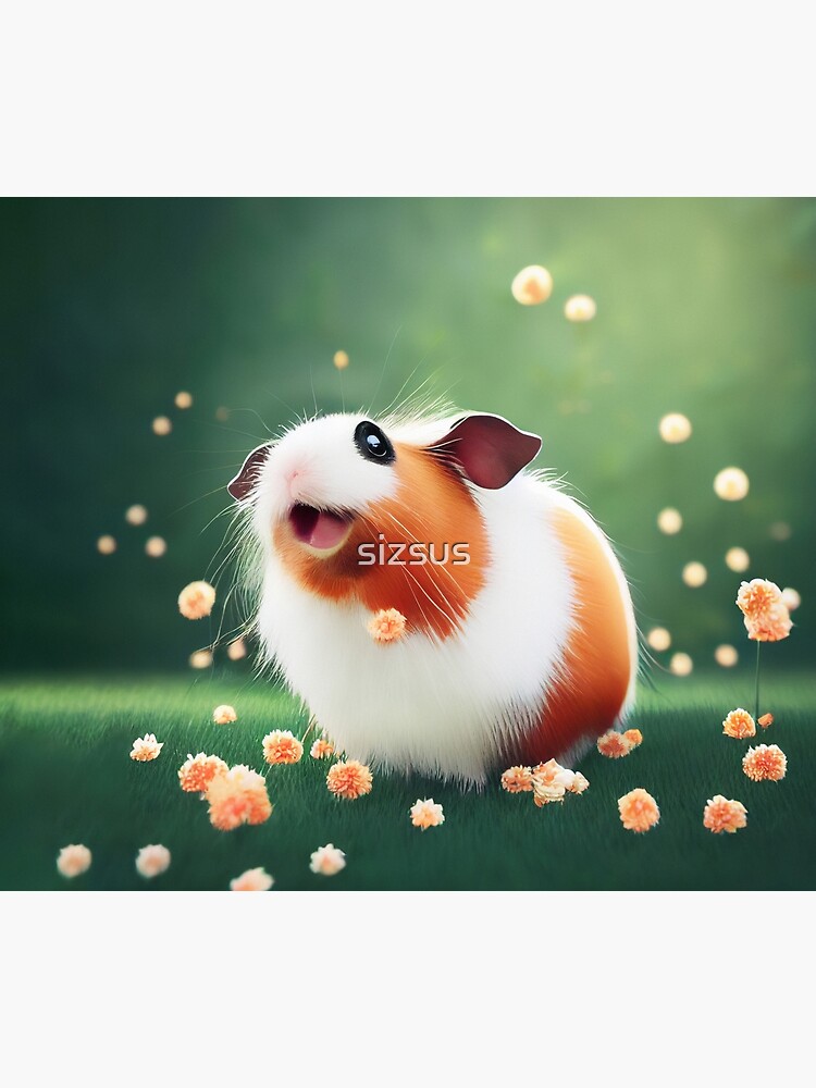 "laughing happy Guinea pig hamster" Poster for Sale by sizsus | Redbubble