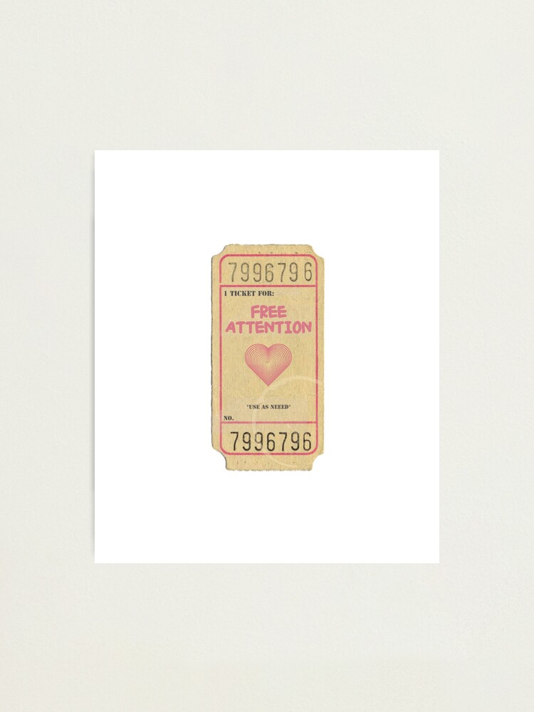 "Y2K TICKET STUB HEART" Photographic Print for Sale by shaylahutton ...
