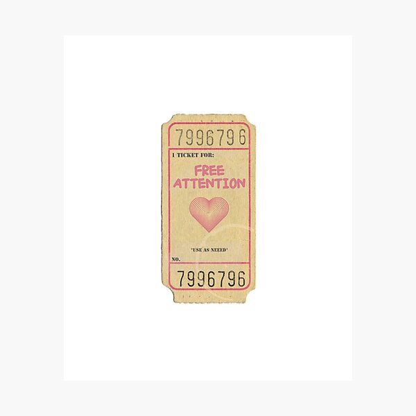 "Y2K TICKET STUB HEART" Photographic Print for Sale by shaylahutton ...