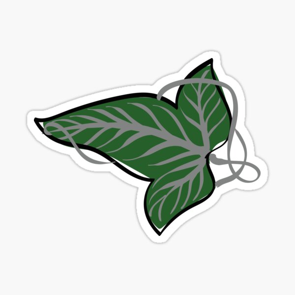 "Elven leaf, elvish leaf." Sticker for Sale by NaiBalin | Redbubble