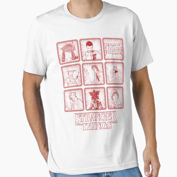 "Stranger Things Red Line Art Box Up" Essential T-Shirt for Sale by ...