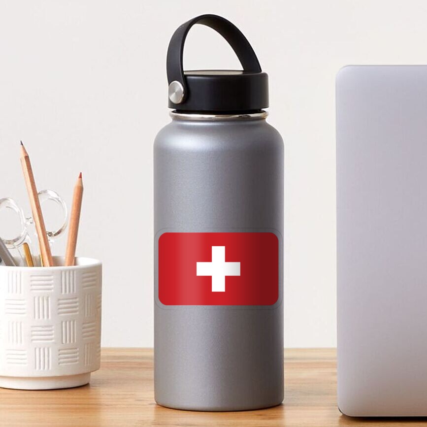 "Switzerland Flag Sticker" Sticker for Sale by Daymand | Redbubble