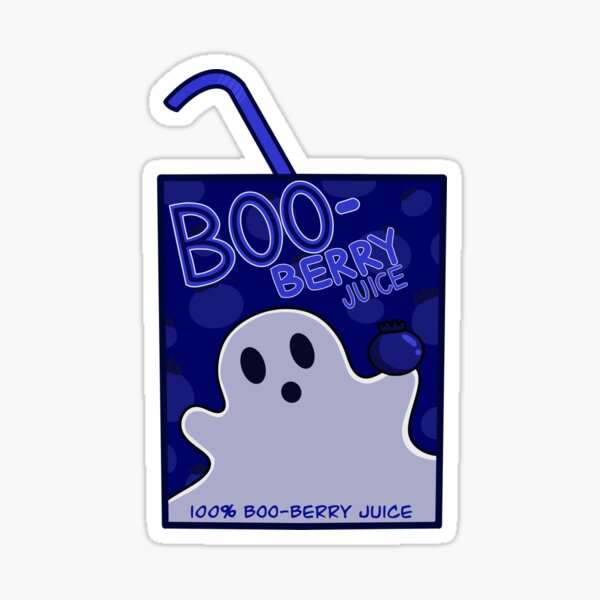 "BOO-berry Spooky Juice Box" Sticker for Sale by Mazzalina | Redbubble
