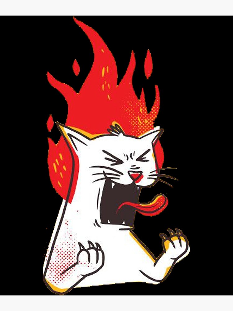 "Angry Cat Sticker" Poster for Sale by 9orri | Redbubble