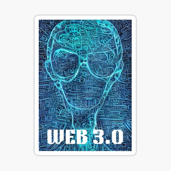 "Web3.0 blue" Sticker for Sale by Gala-life1 | Redbubble