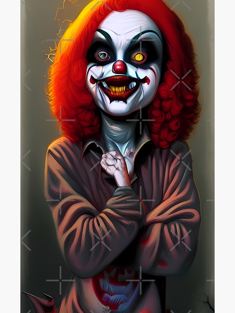 "Stay Creepy Halloween Clown" Sticker for Sale by FantasyFrontier ...