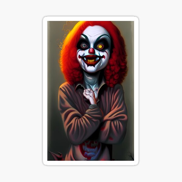 "Stay Creepy Halloween Clown" Sticker for Sale by FantasyFrontier ...