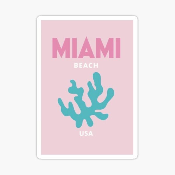 "Miami Beach Preppy" Sticker for Sale by brookiecookie37 | Redbubble