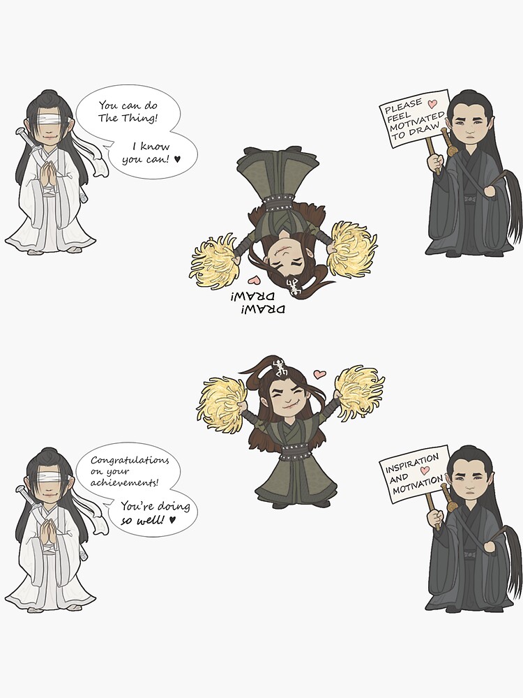 "Motivational Chibis: ARTISTS" Sticker for Sale by silvestrisart ...