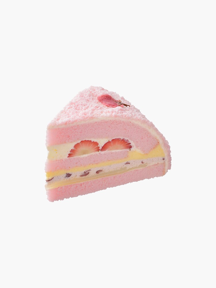 "pink cake slice" Sticker for Sale by zommbunny | Redbubble