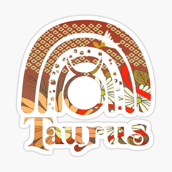 "Taurus Boho T-Shirt" Sticker for Sale by MyStarSign | Redbubble