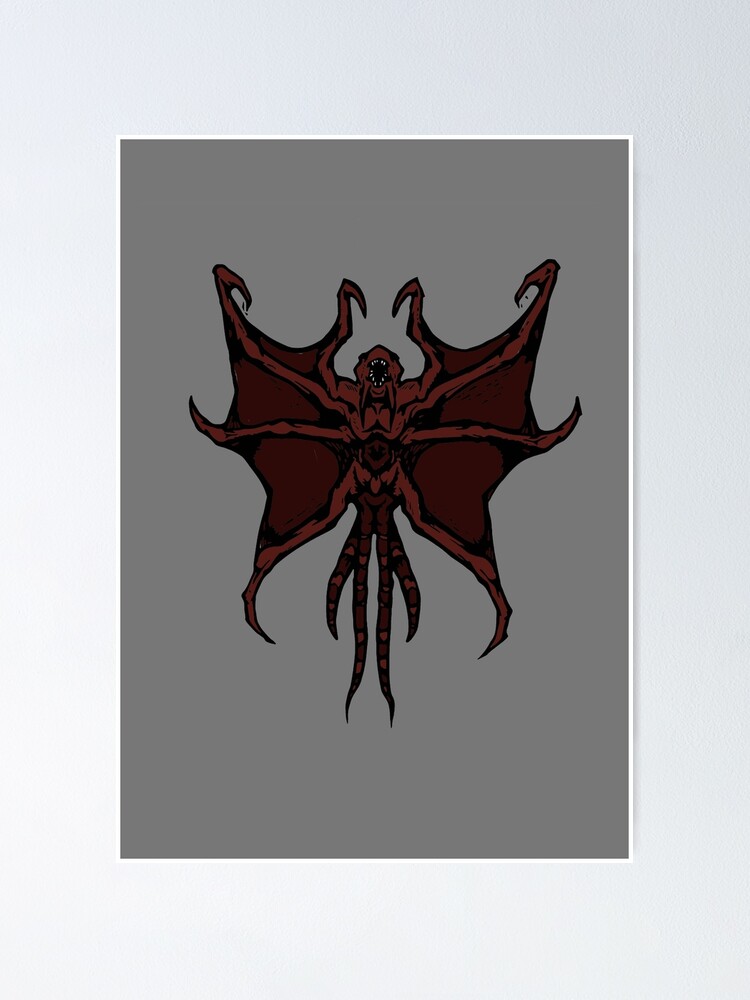 "Stranger Things Demobat" Poster for Sale by zegzula | Redbubble