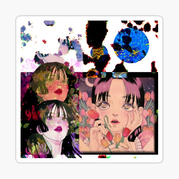 "Anime girl cover art" Sticker for Sale by DyedRich | Redbubble