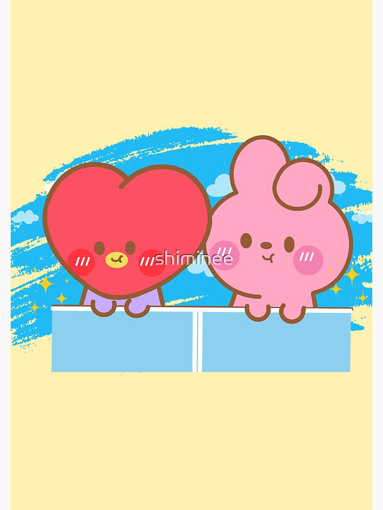 "Vkook - Taekook - Cute BTS member BT21 character - Tata and Cooky ...