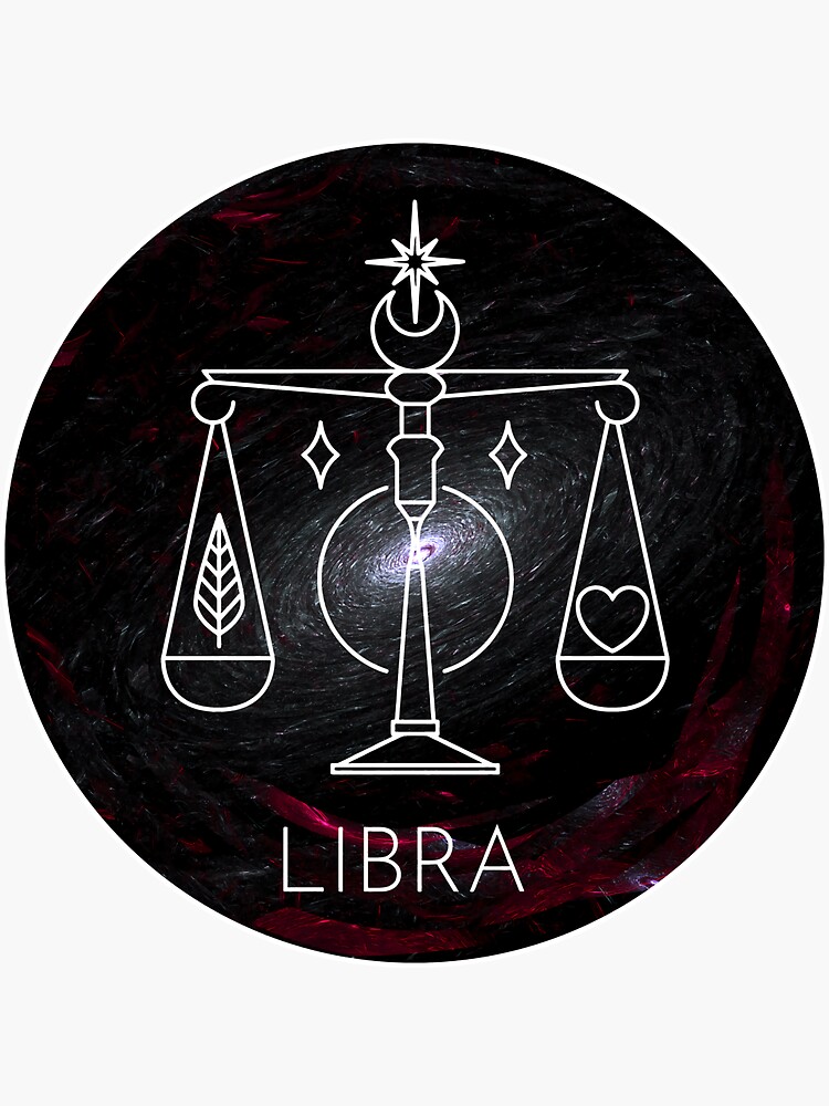 "Libra Space Sign Fractal Artwork" Sticker for Sale by UnholyFractals ...