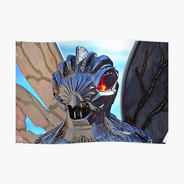 "mothman statue head shot" Poster for Sale by Axe45Creations | Redbubble