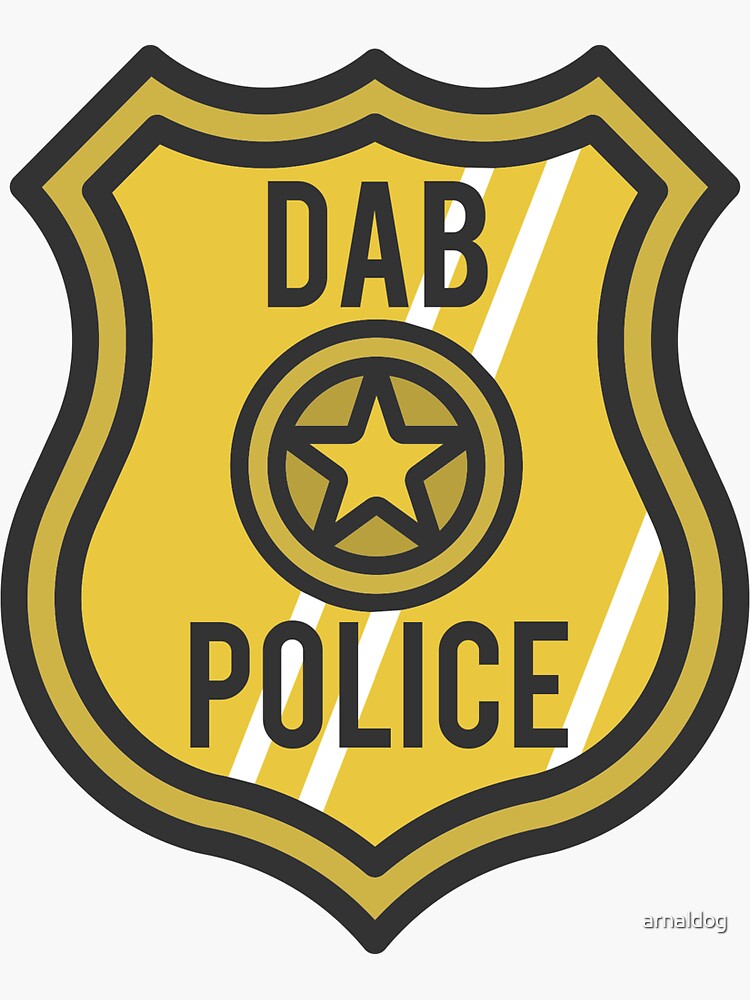 "Dab Police Dabbing Officer Cop Funny Novelty Gift" Sticker by arnaldog ...