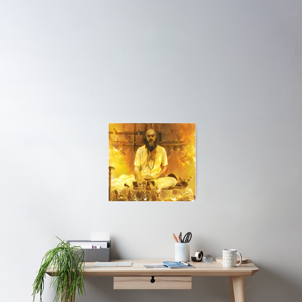 "Ram Dass - Golden" Poster for Sale by Captain-Met | Redbubble