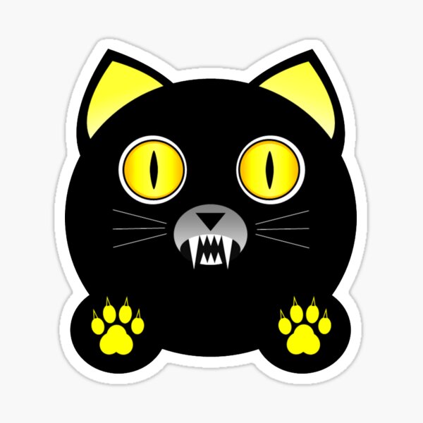 "Halloween vampire cat" Sticker for Sale by HighScale | Redbubble