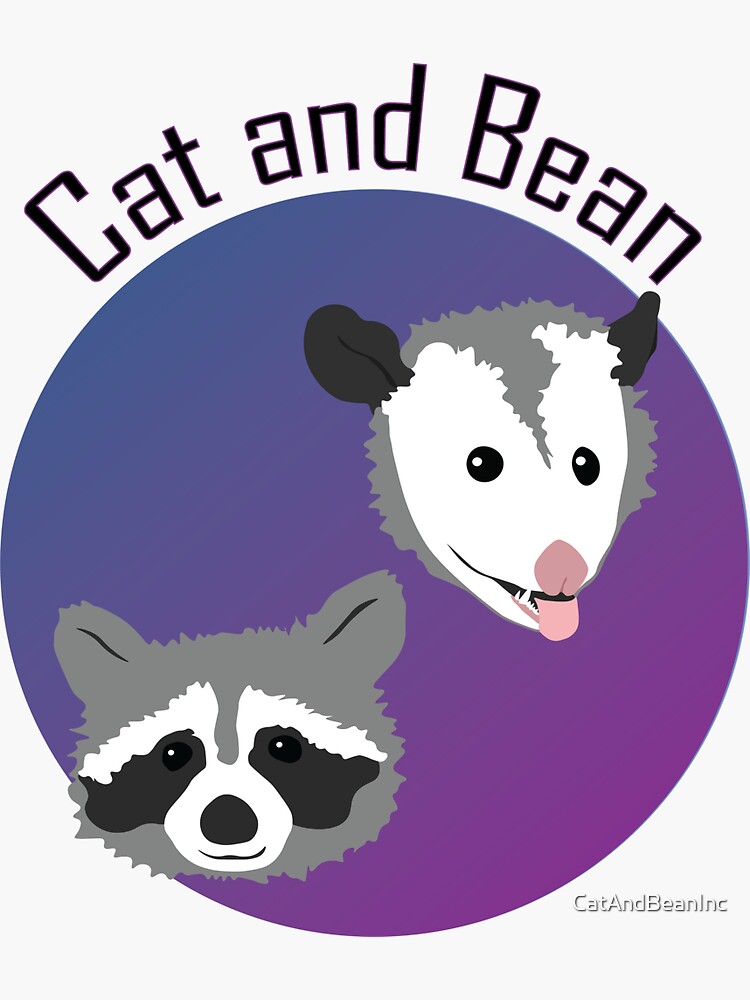 "Cat and Bean Logo" Sticker for Sale by CatAndBeanInc | Redbubble