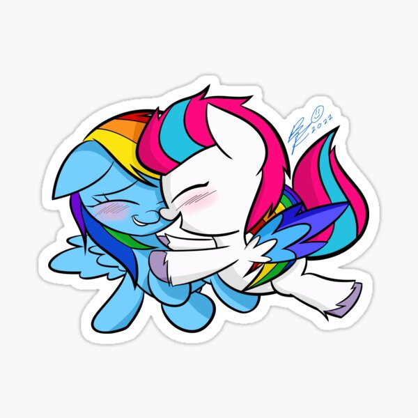 Rainbow Dash X Zipp Storm Sticker For Sale By 25uart Redbubble