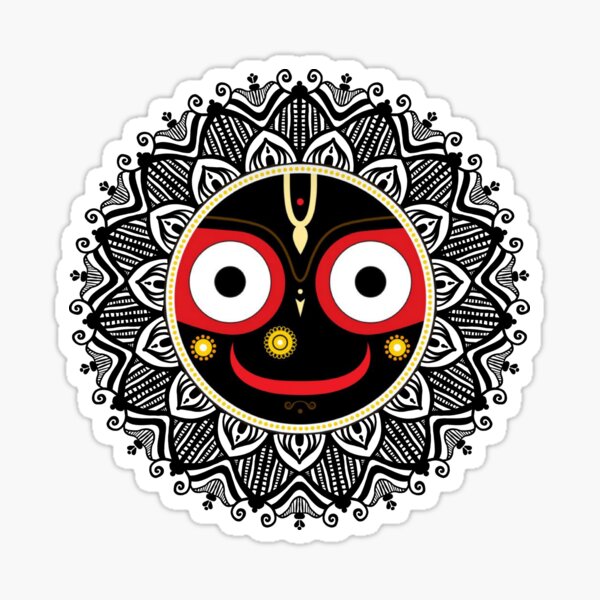 "Jagannath jai Jagannath lord Jagannath " Sticker for Sale by Krishnavi ...