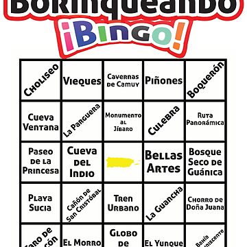 "Borinqueando Bingo Funny Puerto Rico Interactive Game" Poster for Sale ...