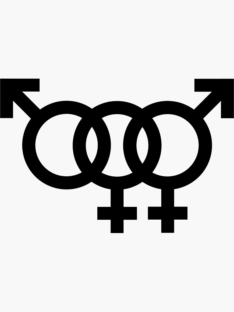 "Polyamorous MFNB" Sticker for Sale by KinkyTease | Redbubble