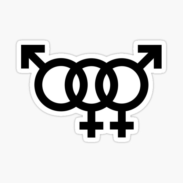 "Polyamorous MFNB" Sticker for Sale by KinkyTease | Redbubble