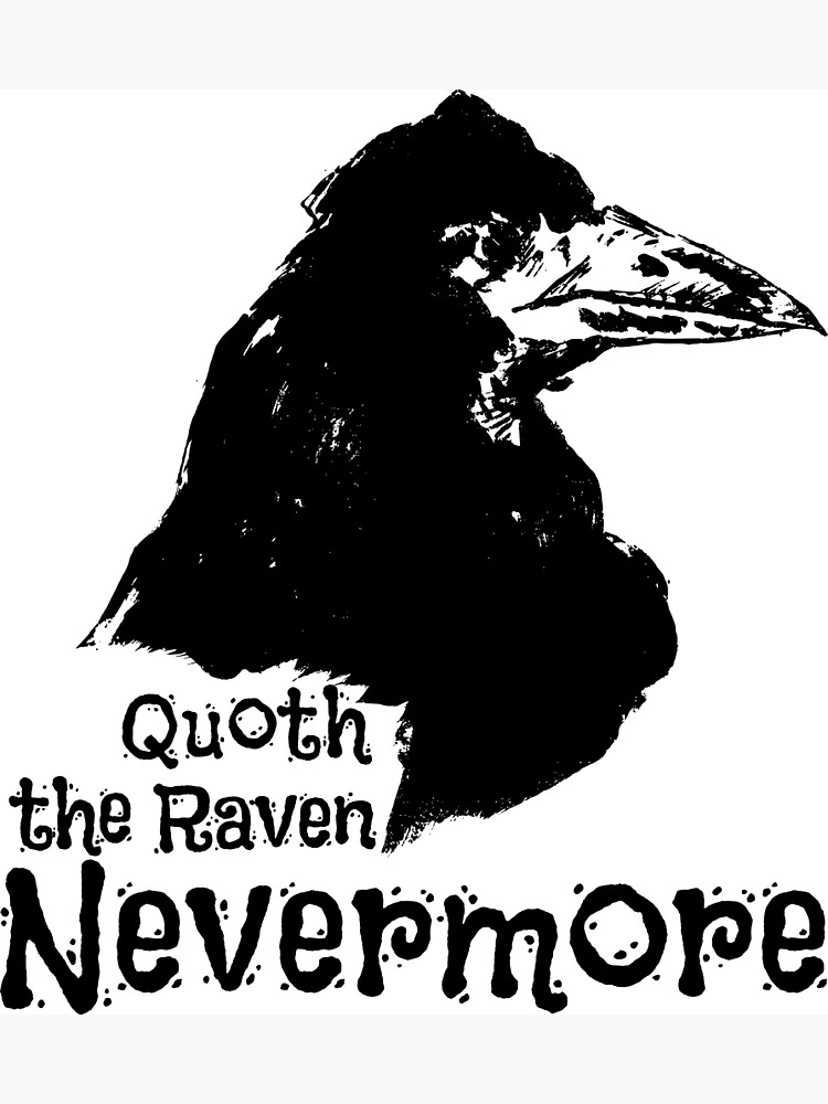 "Nevermore, The Raven, Edgar Allan Poe, Halloween, poem" Art Print for ...