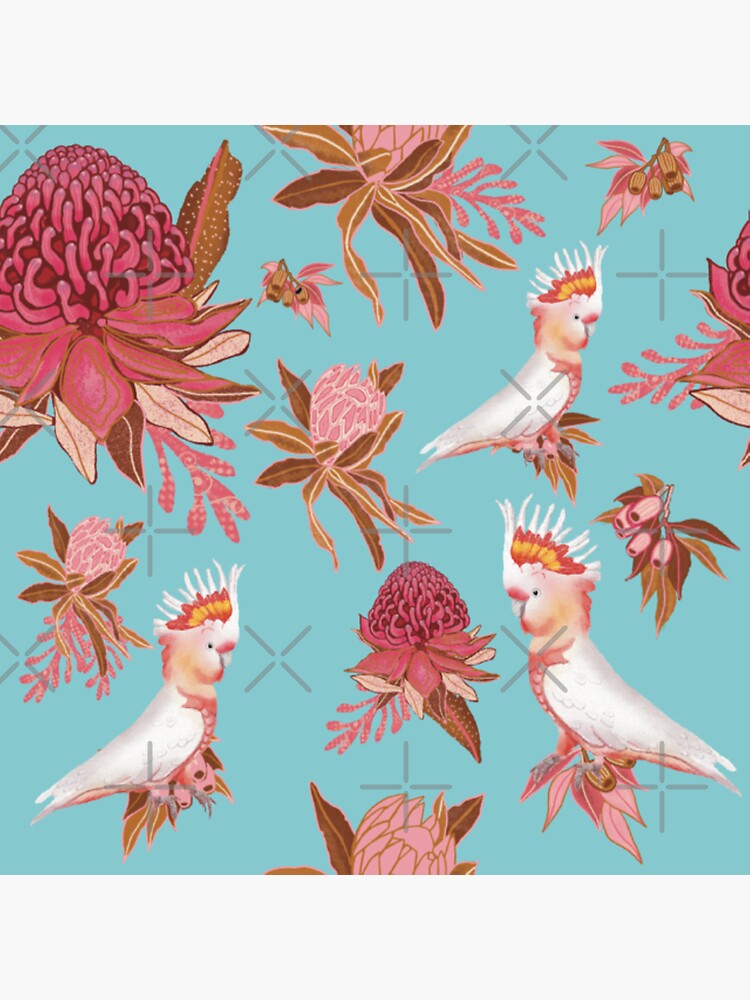 "Australian Christmas - Cockatoo and Native Flowers" Sticker for Sale ...