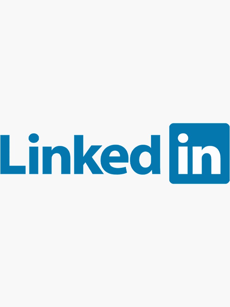 "Linkedin Logo " Sticker for Sale by davidhillfg | Redbubble