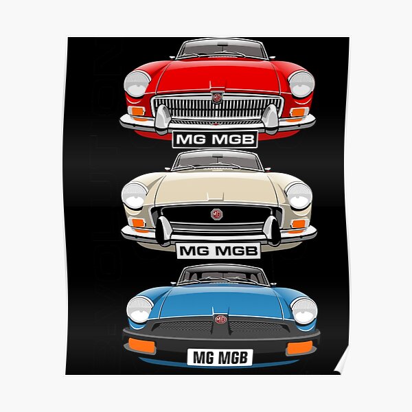 "Mg mgb evolution" Poster for Sale by MicheleThorn | Redbubble