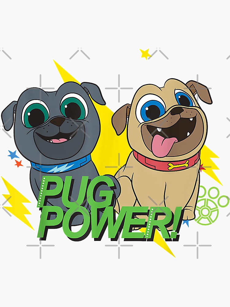 "Puppy Dog Pals Pug Power" Sticker for Sale by Elizabeth7799 | Redbubble