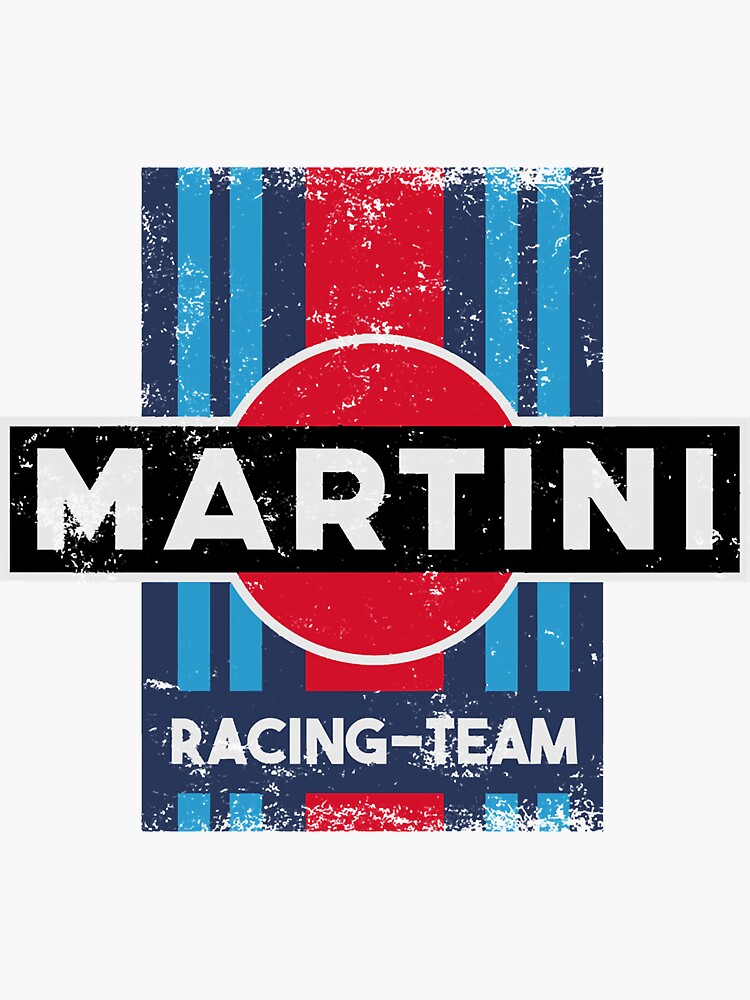 "Martini racing team" Sticker for Sale by JulietteBetan | Redbubble