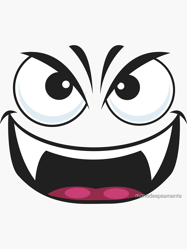 "Vampire smiley face T-shirt | Dracula emoji" Sticker for Sale by ...